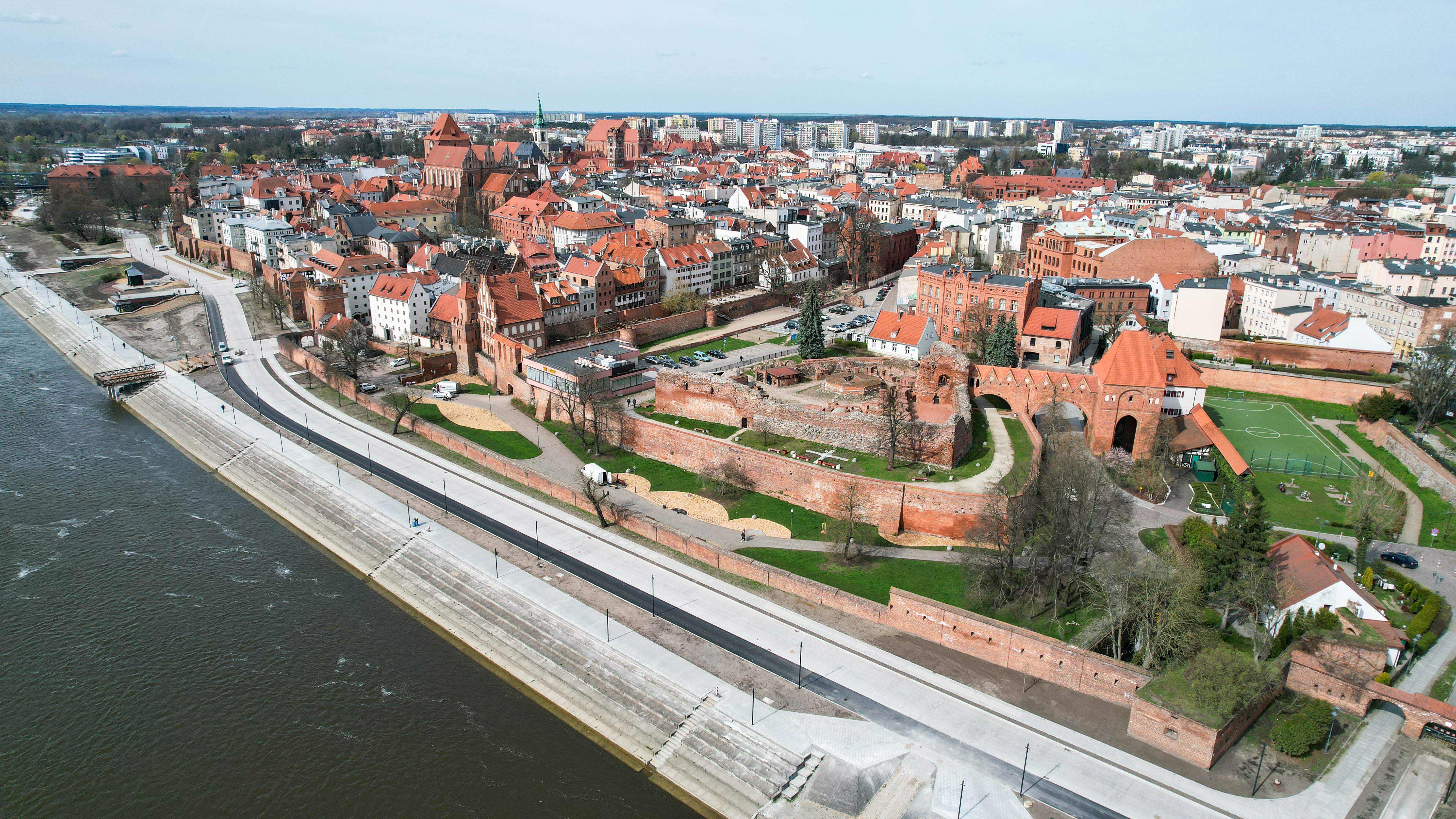 Zmiany na Bulwarze Filadelfijskim ZDJĘCIA Z DRONA